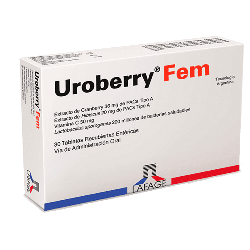 UROBERRY ® FEM X 30 TABLETAS RECUBIERTAS - PROMEDICAL